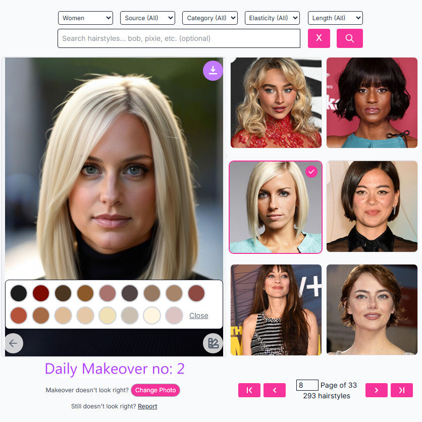 Try On Hairstyles And Hair Colors With The Free AI Virtual Hairstyler